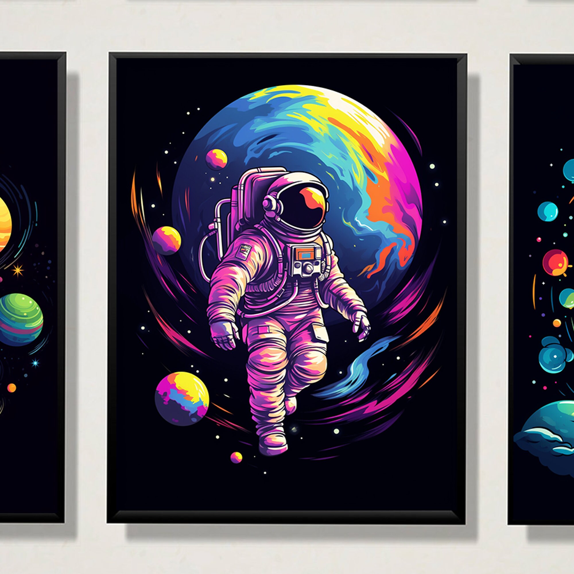 Space Art for Kids Print Series of 6 Space Themed Decor - Etsy Australia