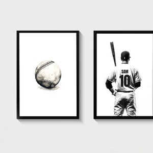 Custom Baseball Poster, Personalized Baseball Jersey, Baseball Print ...
