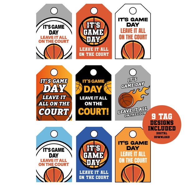 Basketball Treat Tags - Etsy