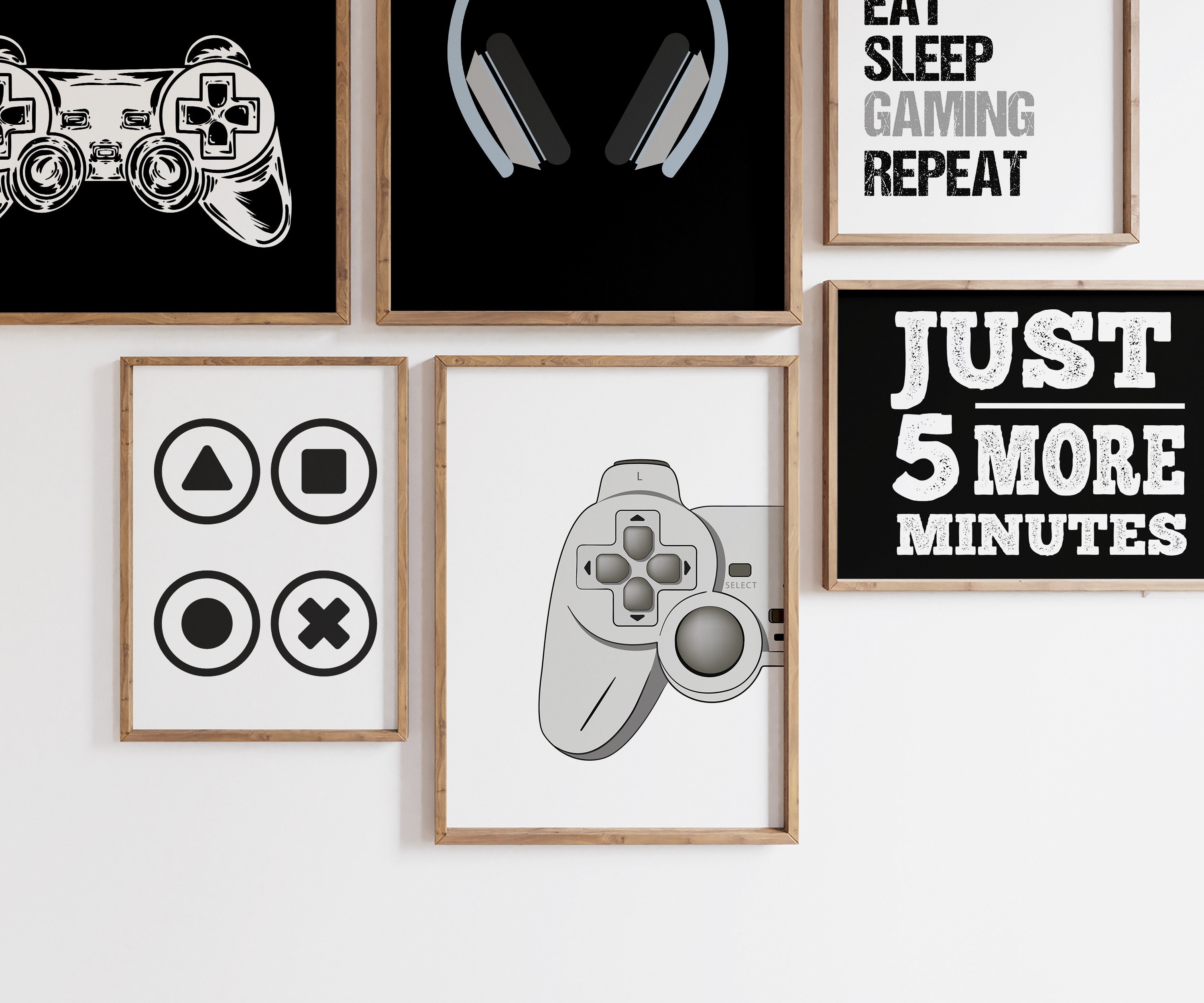 Gaming Prints Gallery Wall Set Gaming Posters Gaming Wall - Etsy