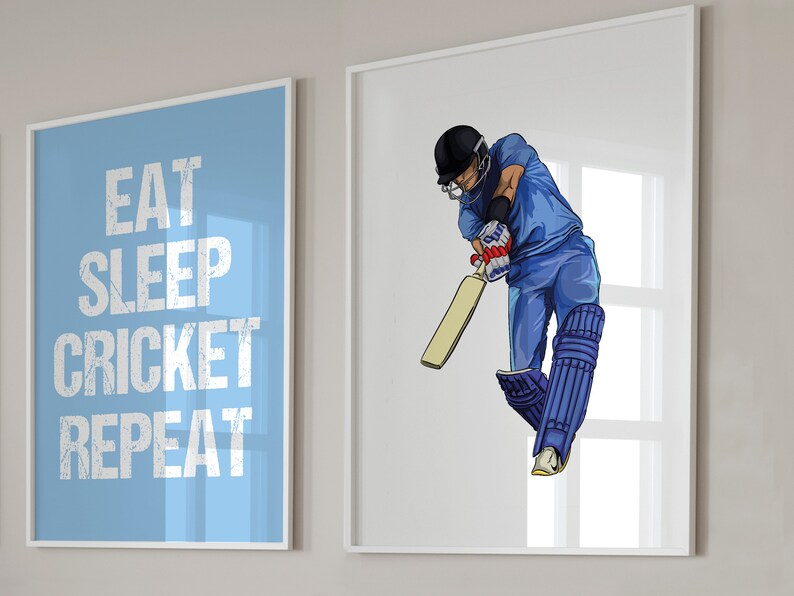 Cricket Posters, Set of 3 Cricket Prints, Cricket Wall Art, Cricket ...