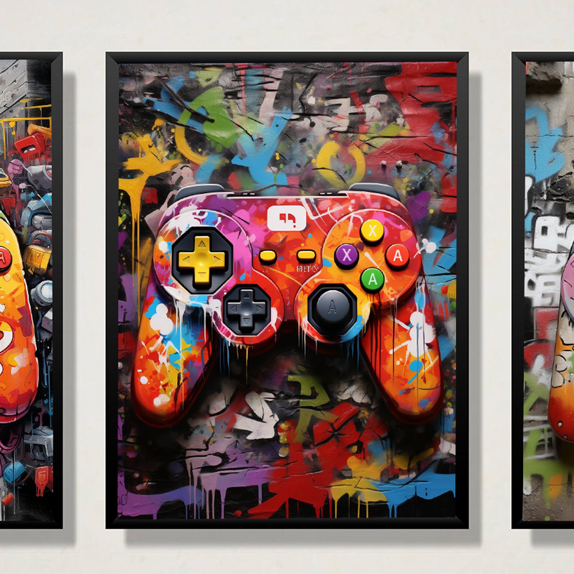 Gaming Art Prints Set of 3 Digital Art Gamer Wall Art Games - Etsy
