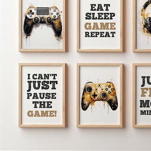 Gaming Prints Set of 6, Digital Download, Gaming Poster Set, Boys ...