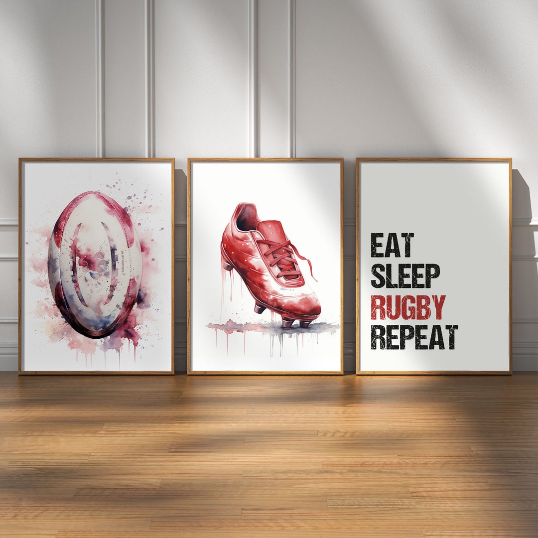 Rugby Prints Set of 3 Digital Download Gift for Boys Men Rugby Gifts ...