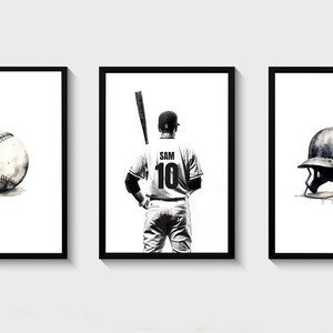 Custom Baseball Poster, Personalized Baseball Jersey, Baseball Print ...