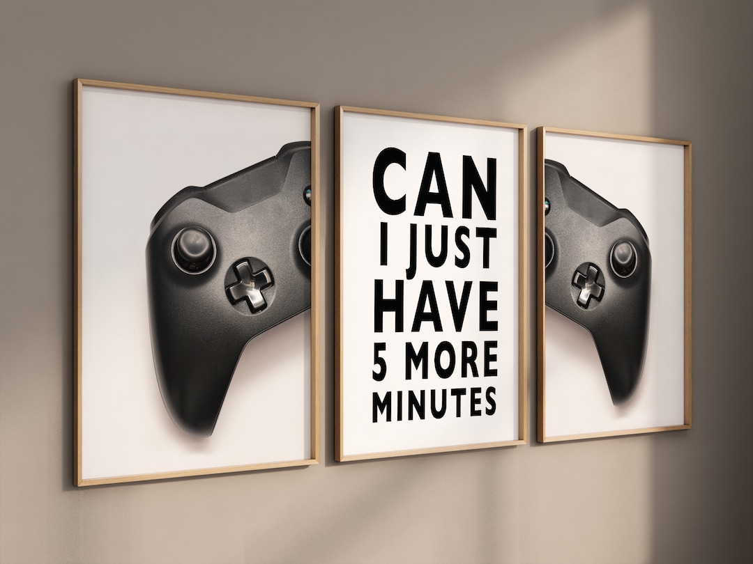 Gaming Poster, Gaming Prints, Gaming Wall Art Set of 3, Gaming Room ...