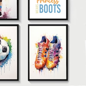 Personalised Football Prints, Football Wall Art, Custom Football Prints ...