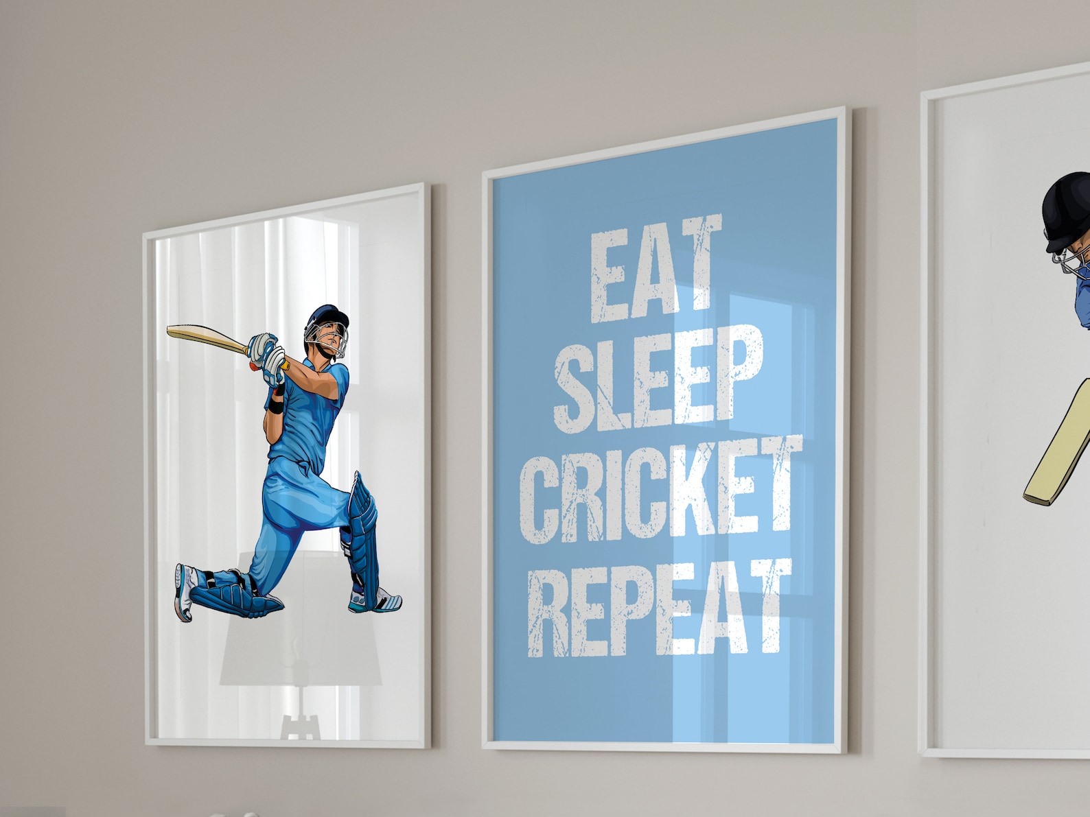 Cricket Posters, Set of 3 Cricket Prints, Cricket Wall Art, Cricket ...