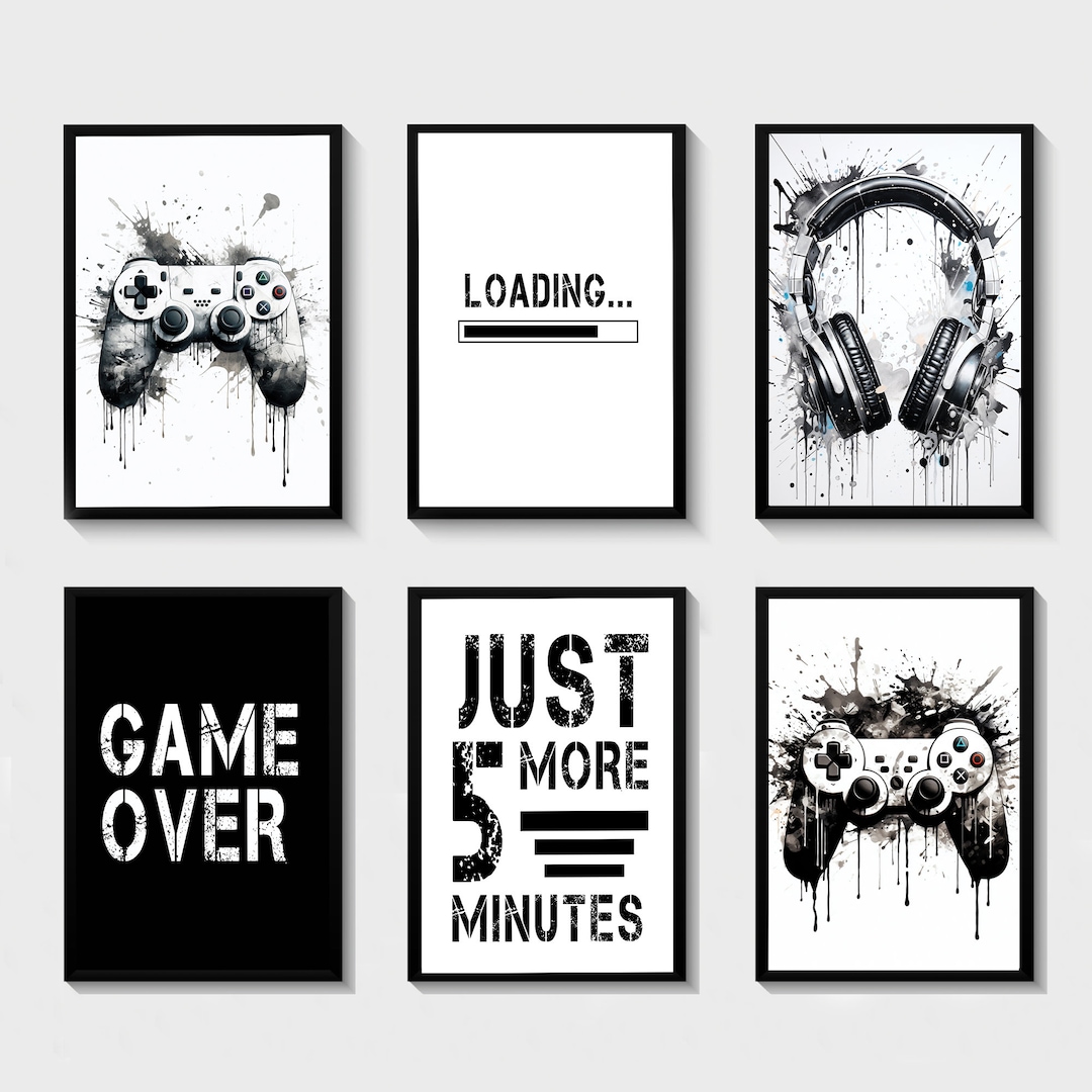 Gaming Prints, Gamer Poster, Gaming Decor, Gaming Gift, Games Room Wall ...