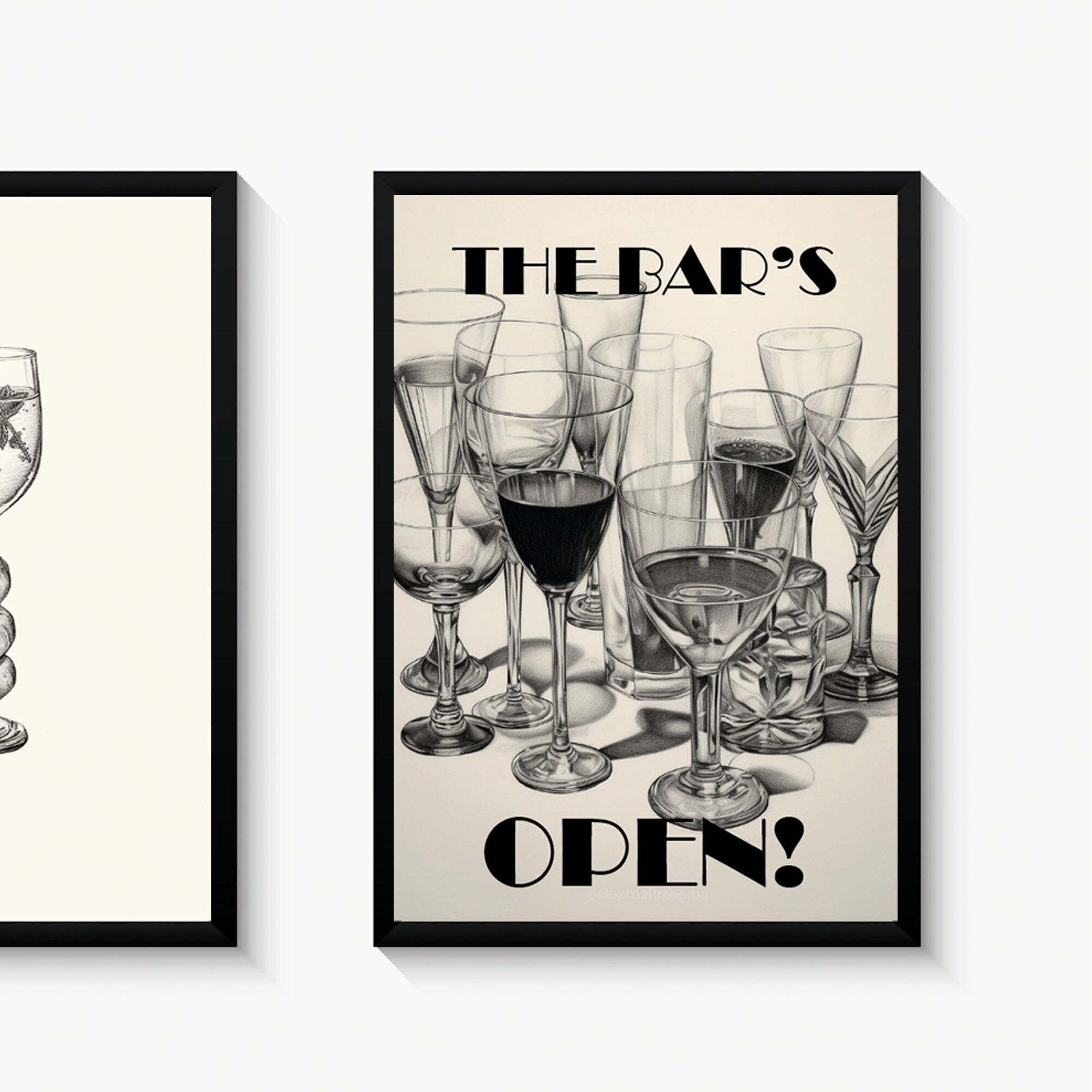Bar Print Art Deco Bar Prints Retro Bar Prints Bar Cart - Etsy
