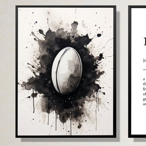 Set of 6 Rugby Prints, Rugby Wall Art, Boys Bedroom Decor, Rugby Player ...