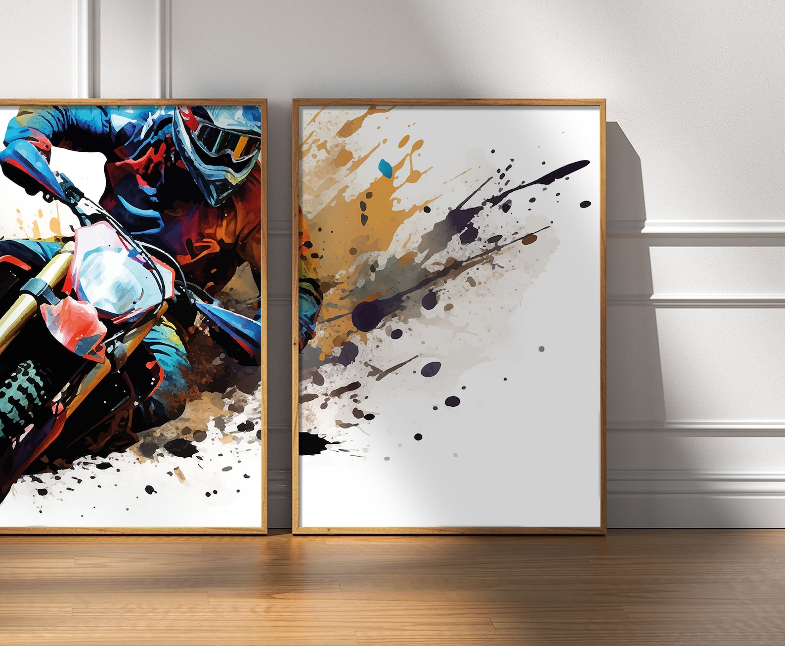 Motocross Prints, Set of 3 Watercolour Dirt Bike Print, Motorcycle ...