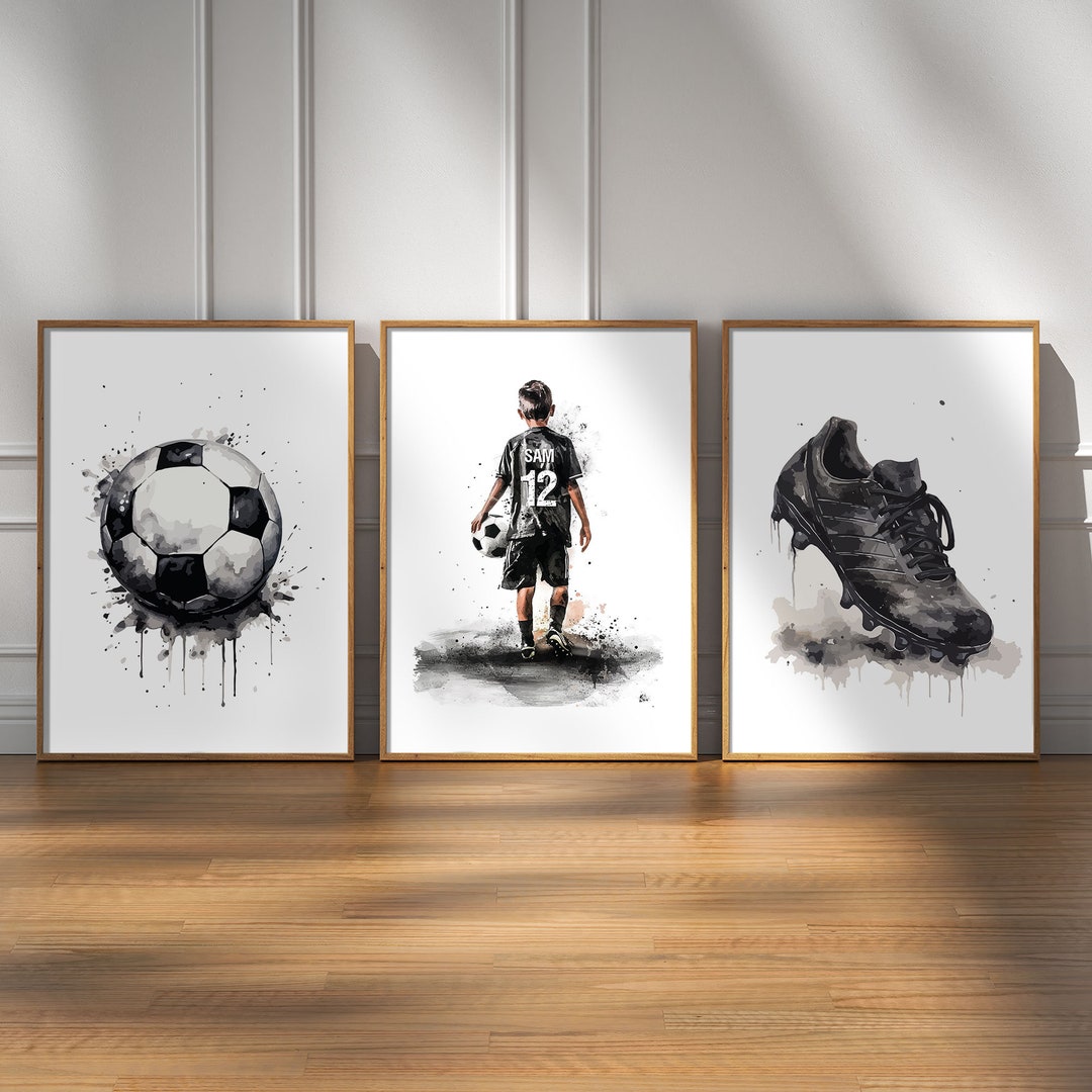 Printable Soccer Wall Art Print, Custom Soccer Poster, Boys Bedroom ...