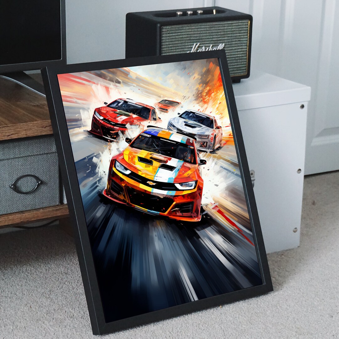 Racing Print, A4 A3 Nascar Racer Wall Art, Digital Download, Boys ...