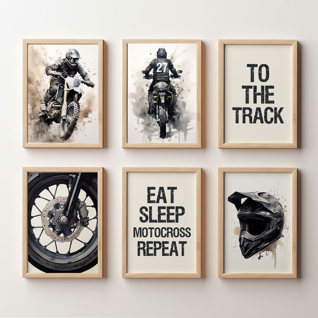 Personalised Motocross Prints, Motocross Poster Set, Motocross Wall Art ...