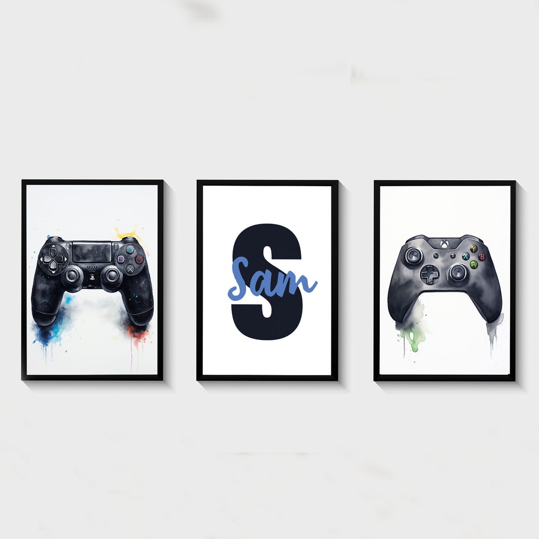 Gaming Print, Gamer Gift, Set of 3 Gaming Prints, Personalised Gaming ...