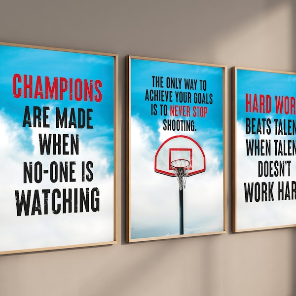 Basketball Posters Motivational - Etsy