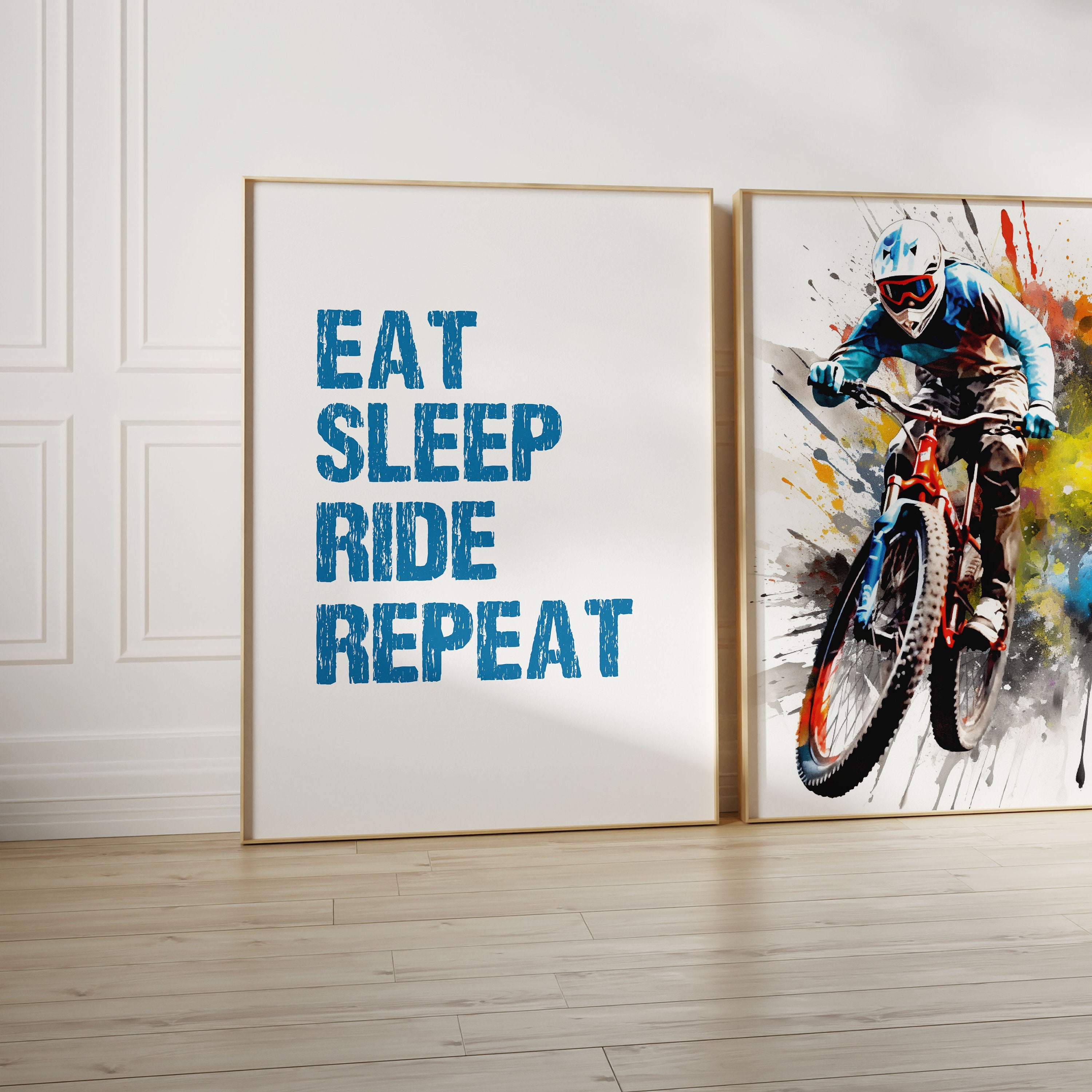 Set of 3 BMX Prints Watercolour Bike Print BMX Poster BMX Wall Art Bike ...