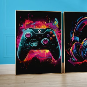 Gaming Wall Art, Set of 3 Gaming Prints, A3 and A4 Gamer Art, Games ...