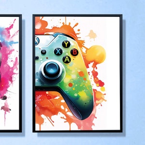 Set of 3 Gaming Prints, Gaming Posters A4, Gamer Wall Art, Boys Bedroom ...