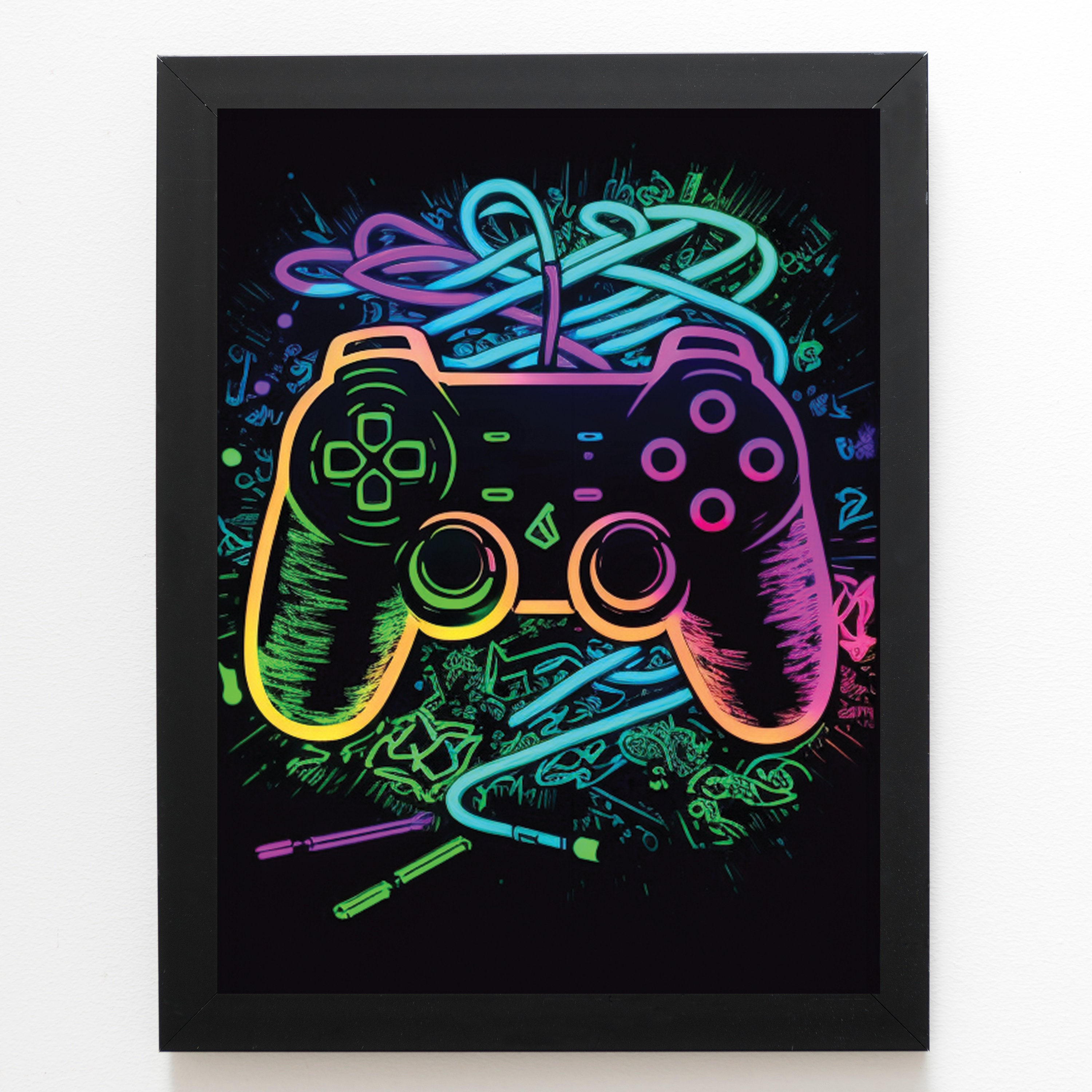 Set of 3 Neon Gaming Wall Poster DIGITAL DOWNLOAD Gamer - Etsy