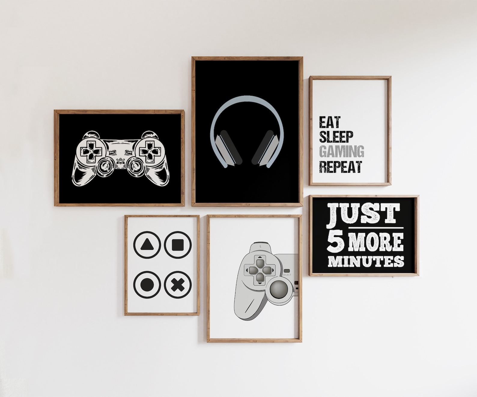Gaming Prints Gallery Wall Set, Gaming Posters, Gaming Wall Art, Boys ...