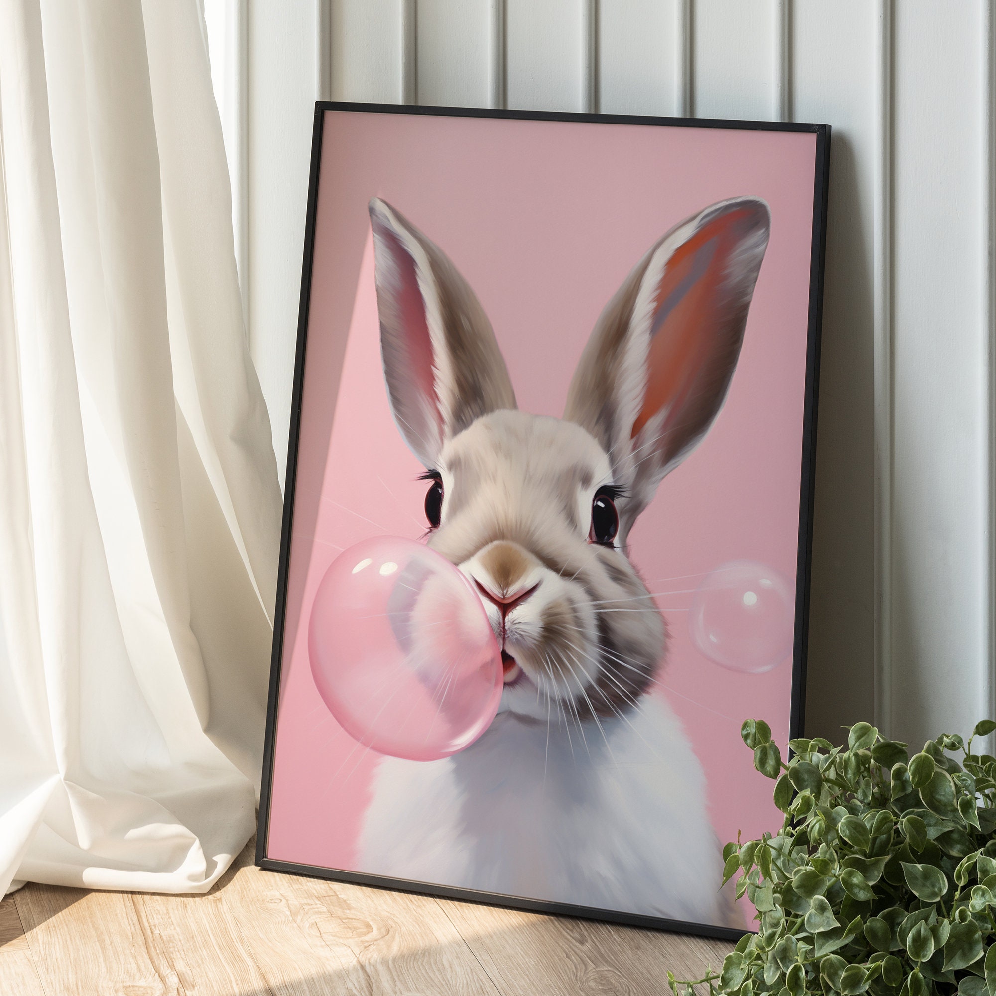 Pink Animal Print, Animal Poster, Fun Prints, Living Room/ Bedroom ...