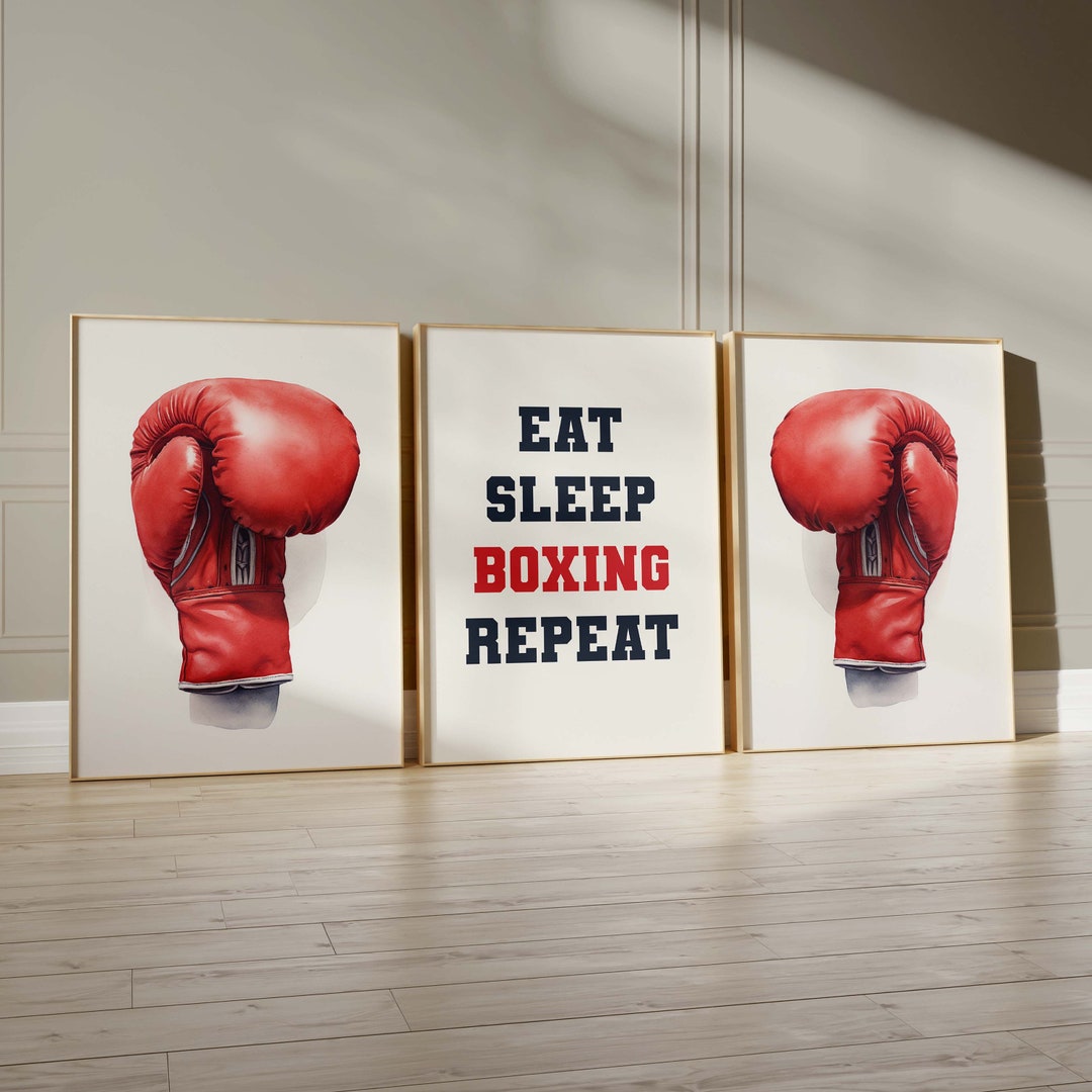 Set of 3 Boxing Wall Art, Boxing Prints, A3 A4 Boxing Posters, Boxing ...