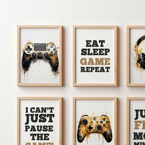 Gaming Prints Set of 6, Digital Download, Gaming Poster Set, Boys ...