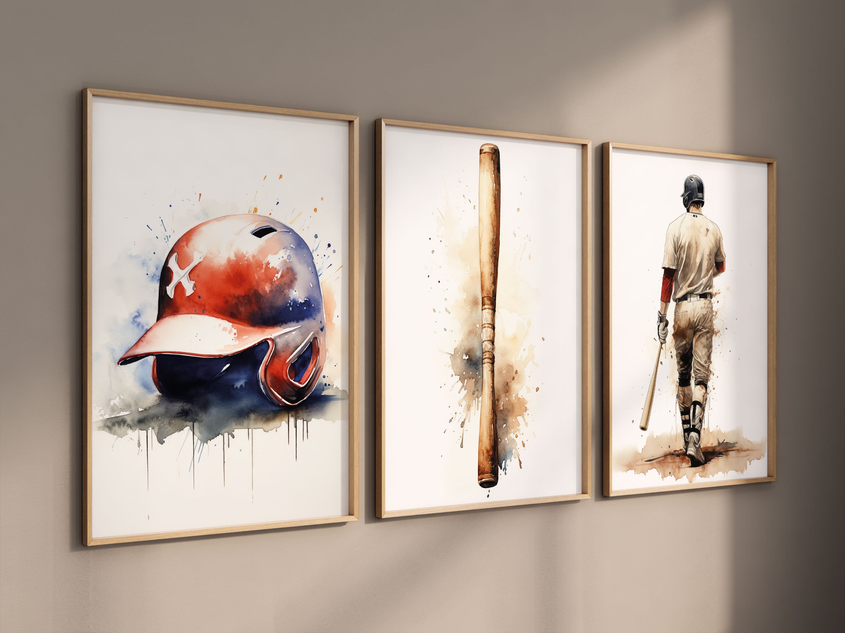 Baseball Prints Set of 3 Baseball Poster Gift for Boys - Etsy