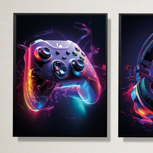 Gaming Wall Art, Set of 6 Gaming Prints, Gaming Room Decor, Boys ...