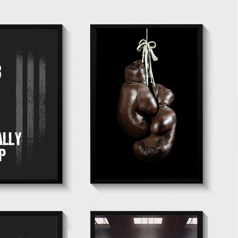 Boxing Poster, Boxing Wall Art Set of 6, Gift for Boys, Boys Bedroom ...