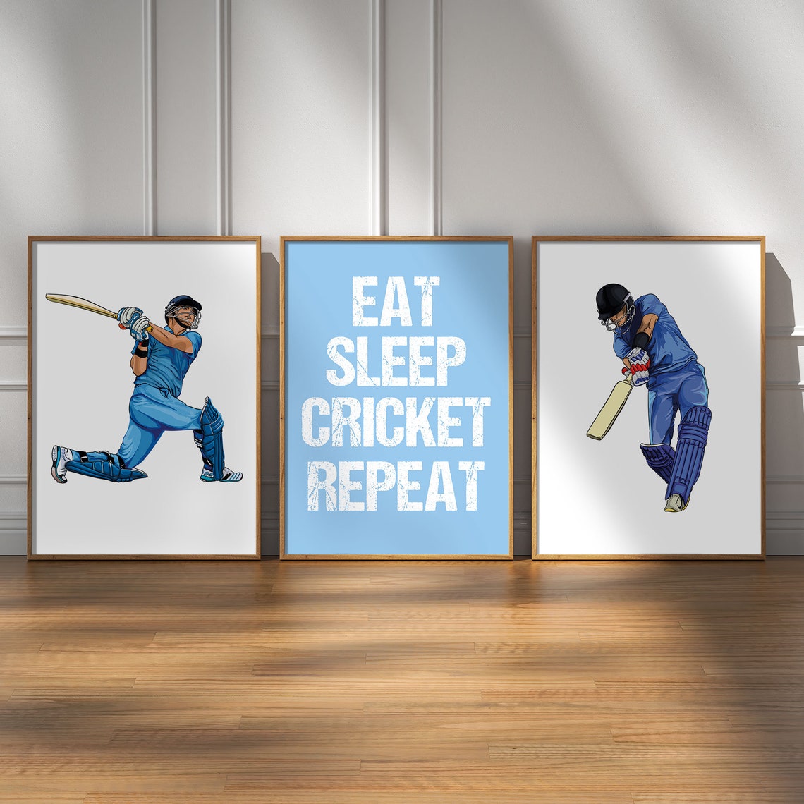 Cricket Posters, Set of 3 Cricket Prints, Cricket Wall Art, Cricket ...