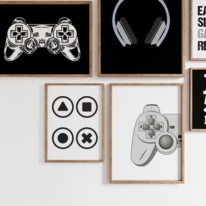 Gaming Prints Gallery Wall Set, Gaming Posters, Gaming Wall Art, Boys ...