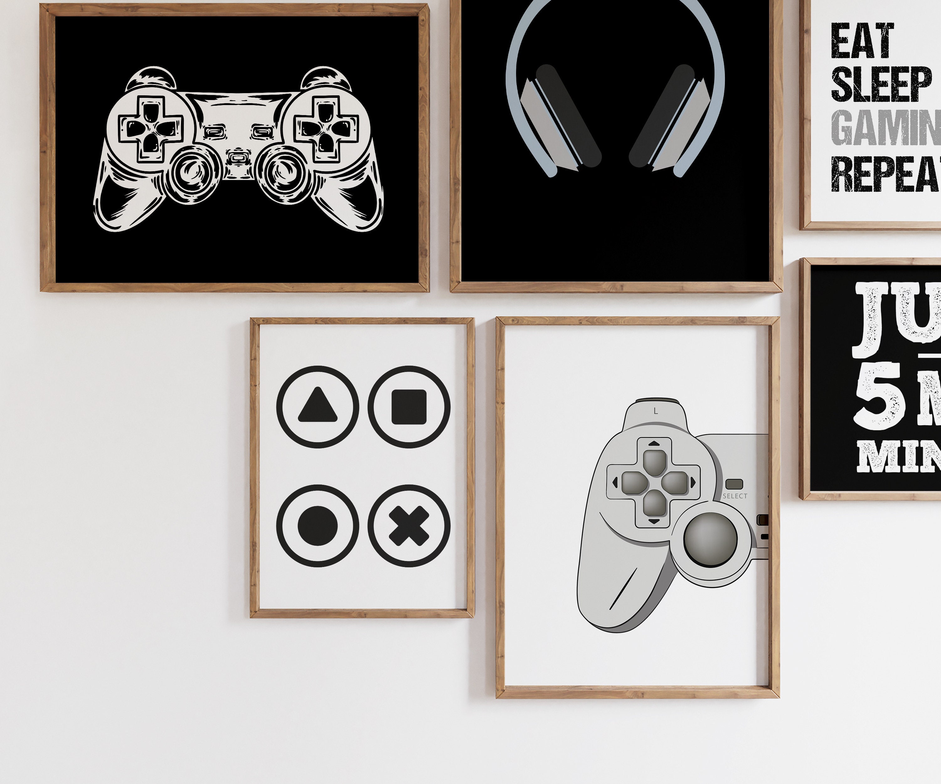 Gaming Prints Gallery Wall Set Gaming Posters Gaming Wall - Etsy