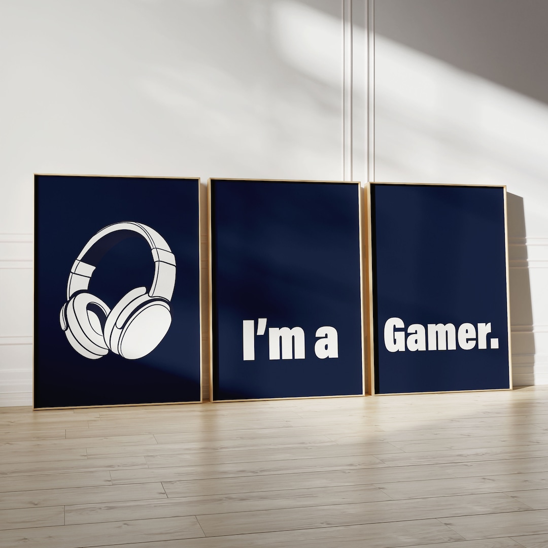 Set of 3 Gaming Prints, Gamer Decor, Teen Room Prints, Boys Bedroom ...