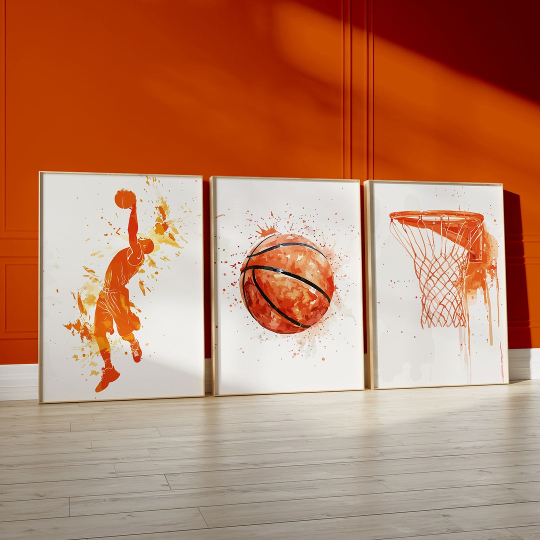 Basketball Wall Art, Basketball Prints, Basketball Poster, Boys Room ...