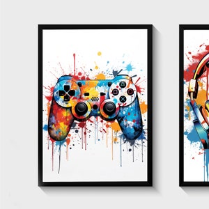 Set of 3 Gaming Prints, Gaming Poster, Gaming Wall Art, Gaming Room ...