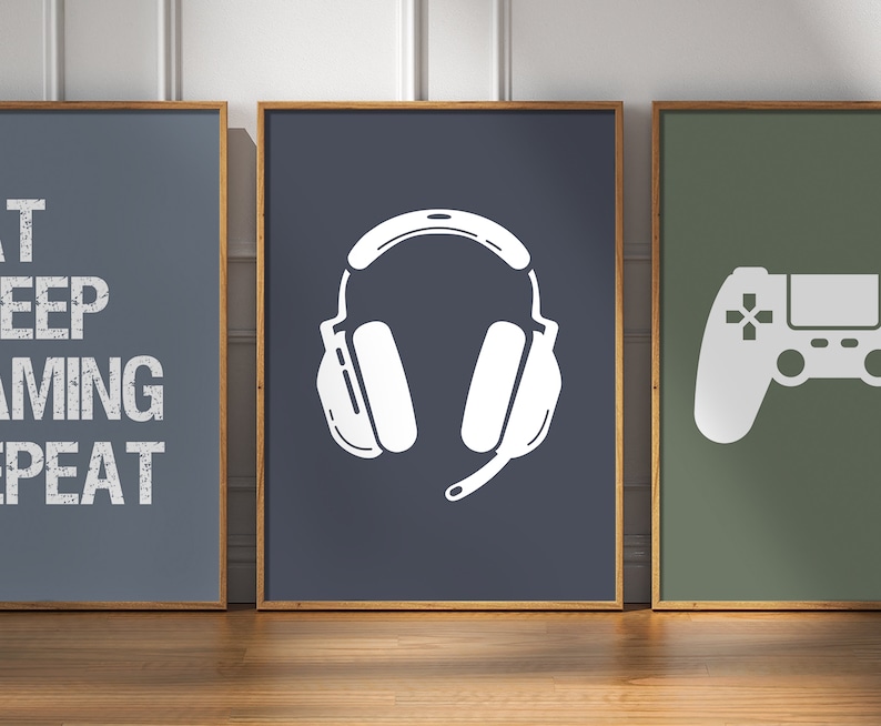 Gaming Prints, Gamer Decor, Gamer Wall Art, Teen Room Prints, Boys ...