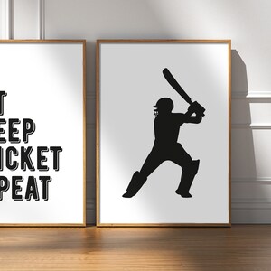Cricket Player Poster, Cricket Player Set of 3 Prints, Cricket Wall Art ...