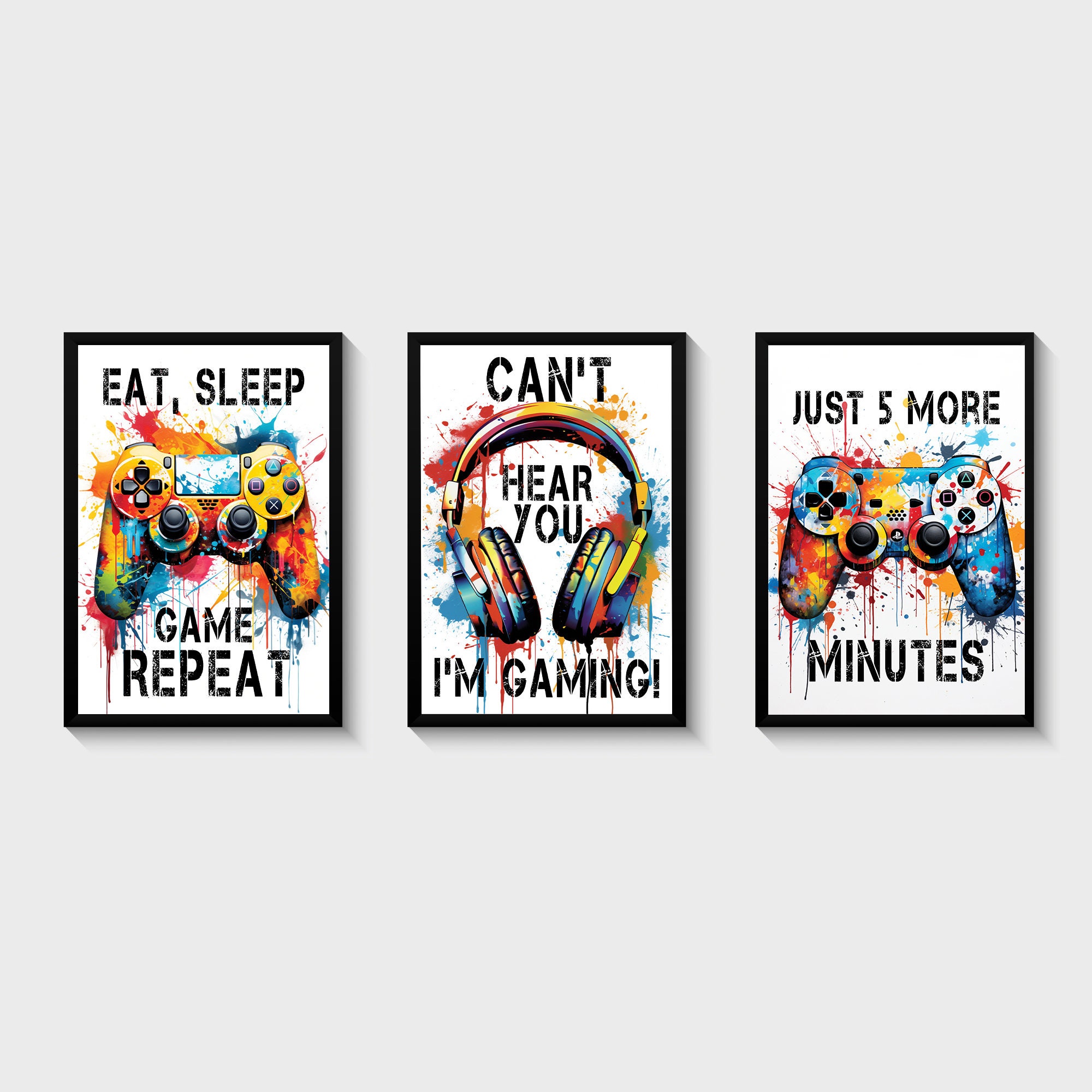 Set of 3 Gaming Prints Gaming Poster Gaming Prints Gamer - Etsy Australia