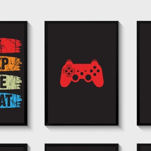 Gaming Prints, Gaming Poster, Gaming Wall Art Set of 6, Gaming Room ...