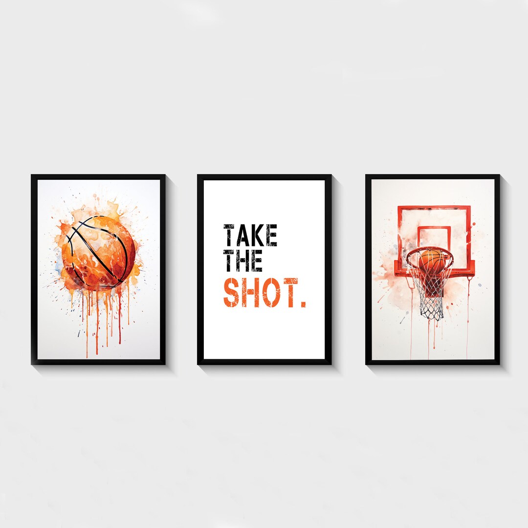 Basketball Prints for Boys, Set of 3 Basketball Printable Poster, Teen ...