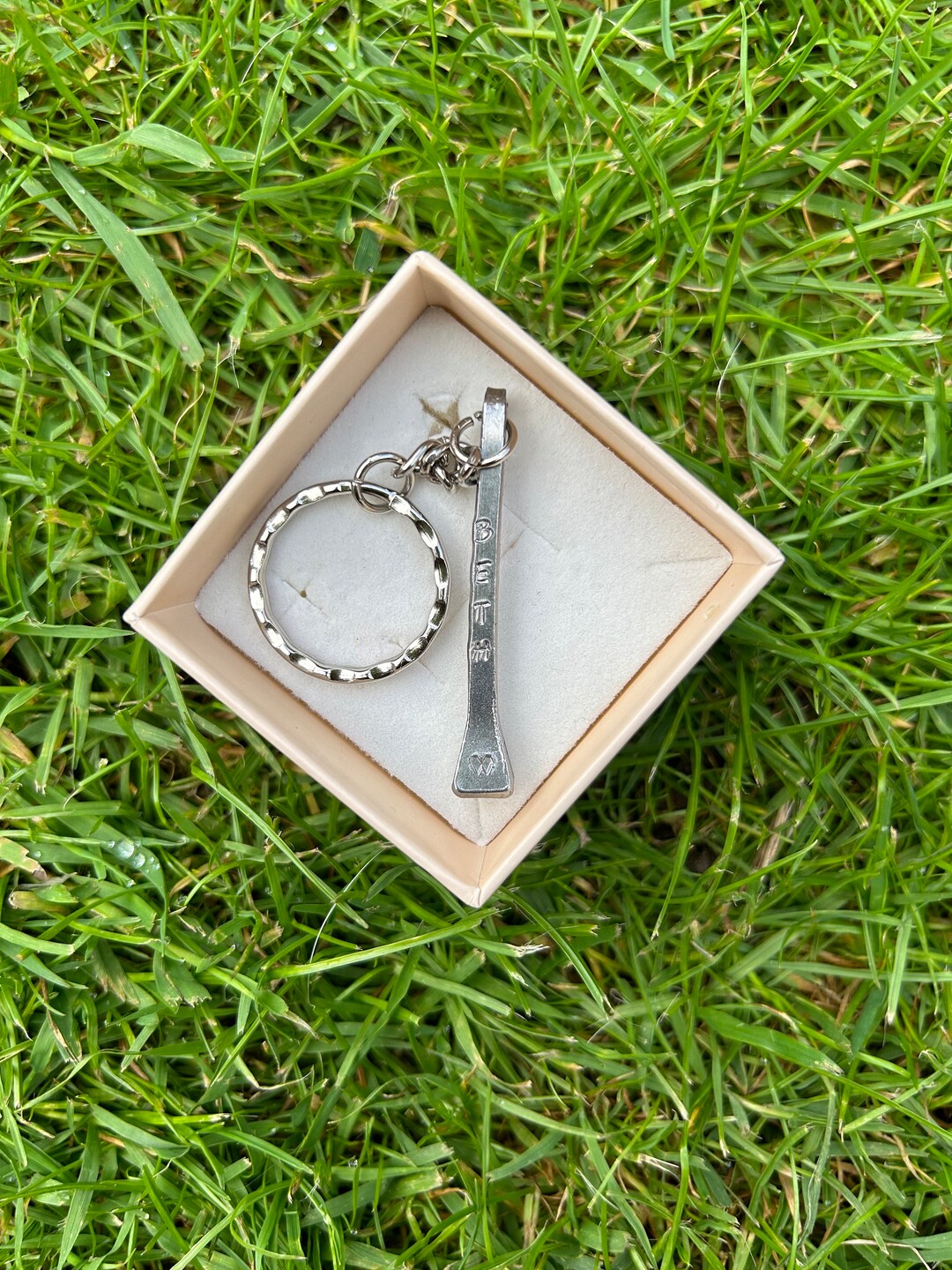 Personalized Engraved Horseshoe Iron Nail Keyring- Perfect for Wedding ...