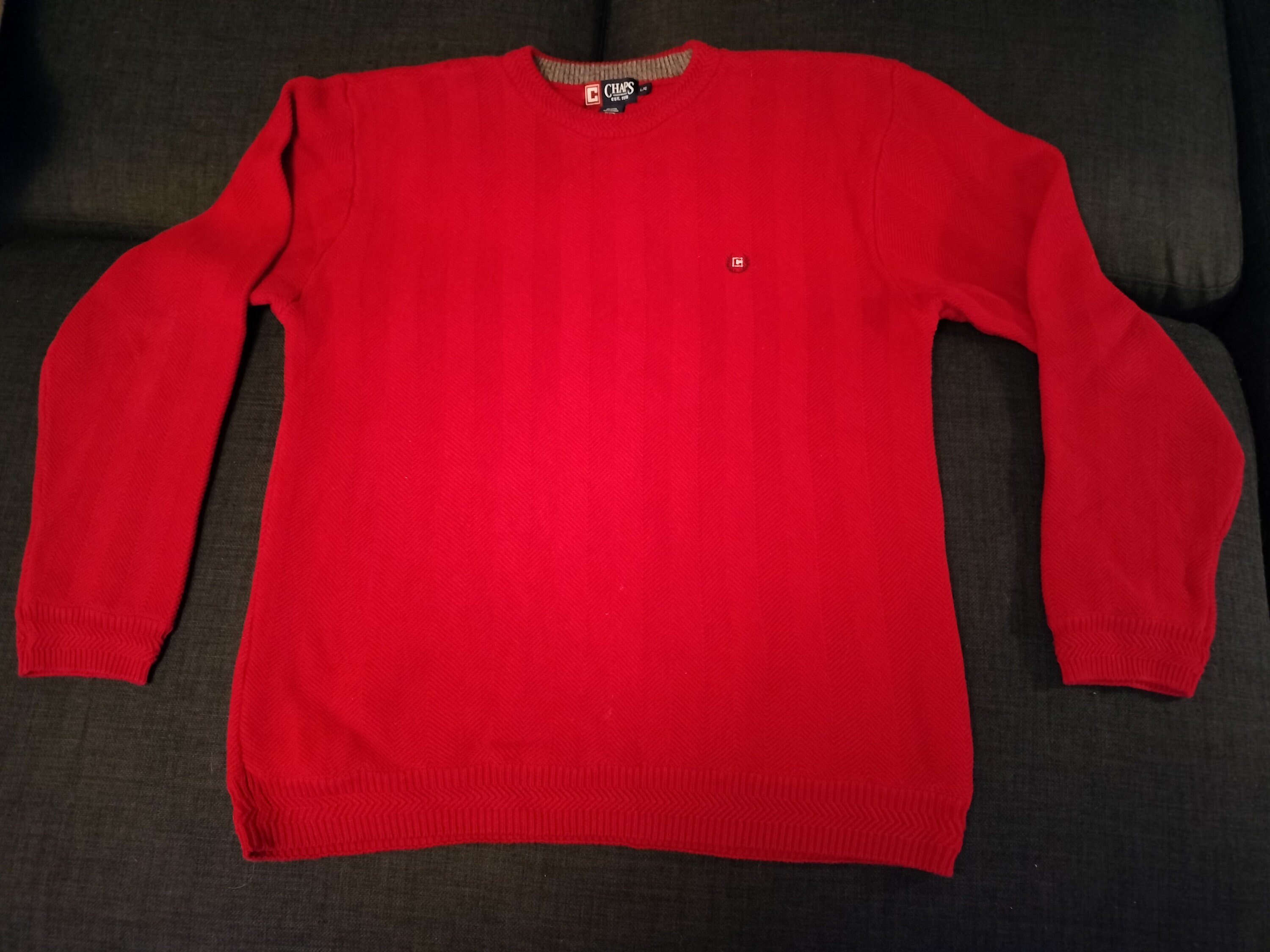 Mens Red Chaps Sweater - Etsy