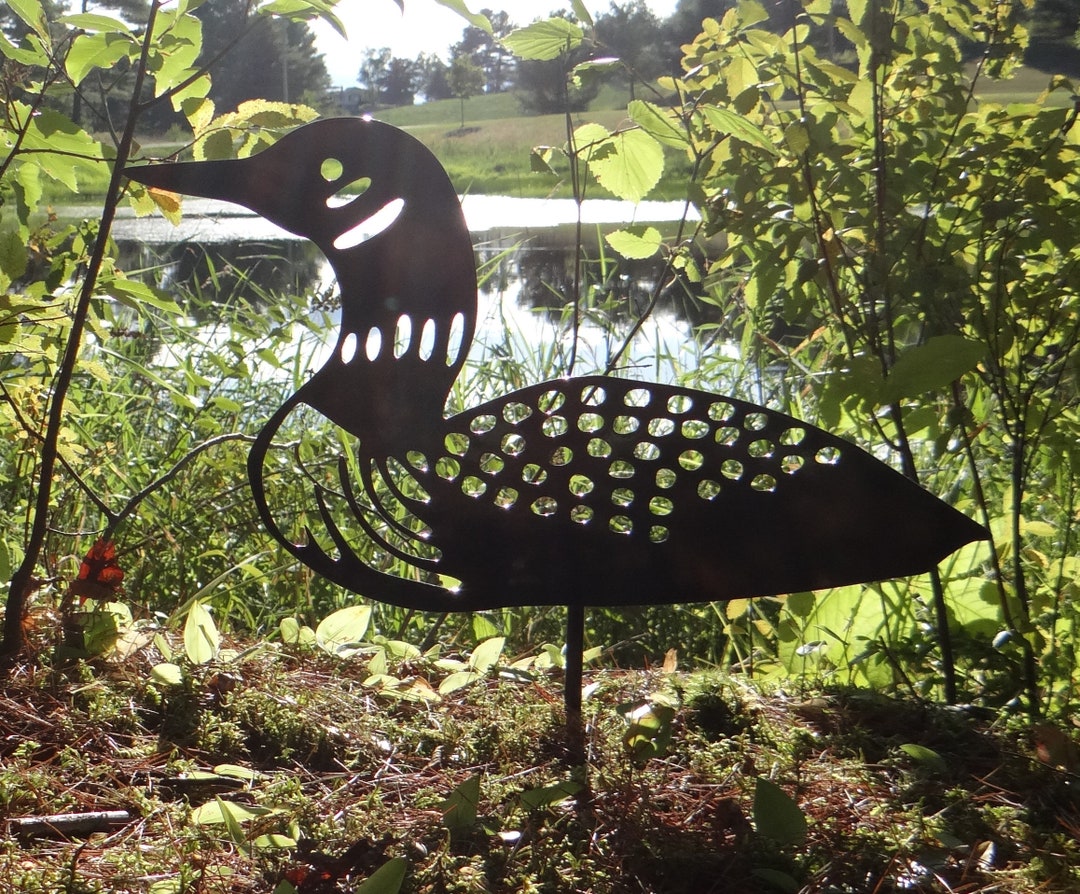 Metal Loon Sign Bird Yard Art Housewarming Gift - Etsy