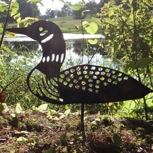 Metal Loon Sign | Bird Yard Art | Housewarming Gift | Waterfowl Metal ...