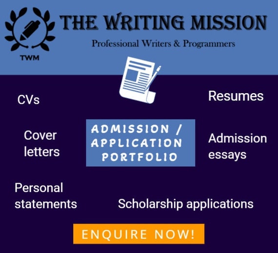 CV/ Resume/ Cover Letter/ Personal Statement/ Admission Essay/ - Etsy