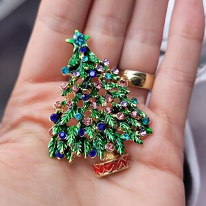 Christmas Tree Brooch, Christmas Pin, Christmas Gift, Christmas ...