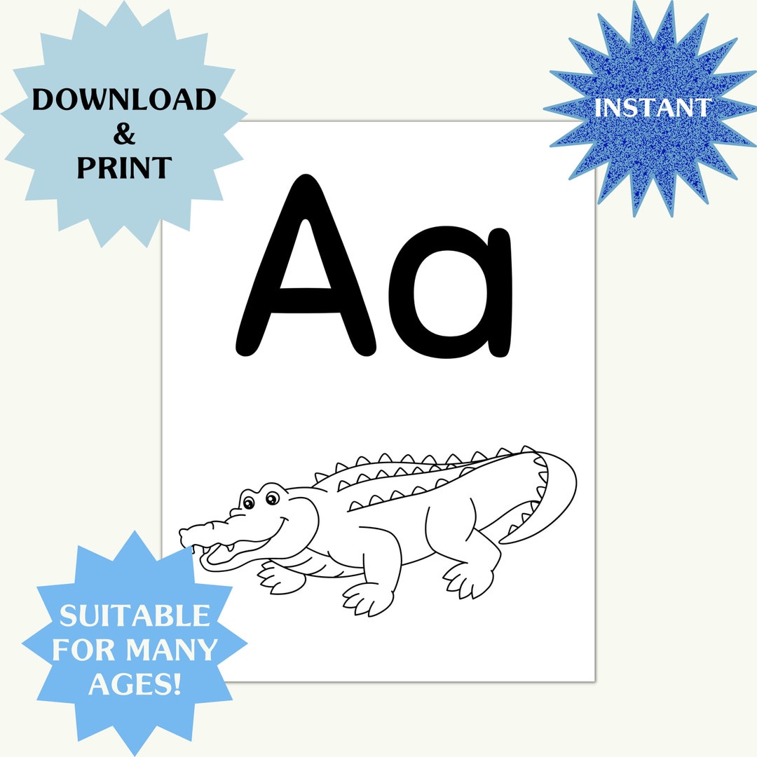 Printable Alphabet Animal Coloring Sheets (26) | Digital Download ...